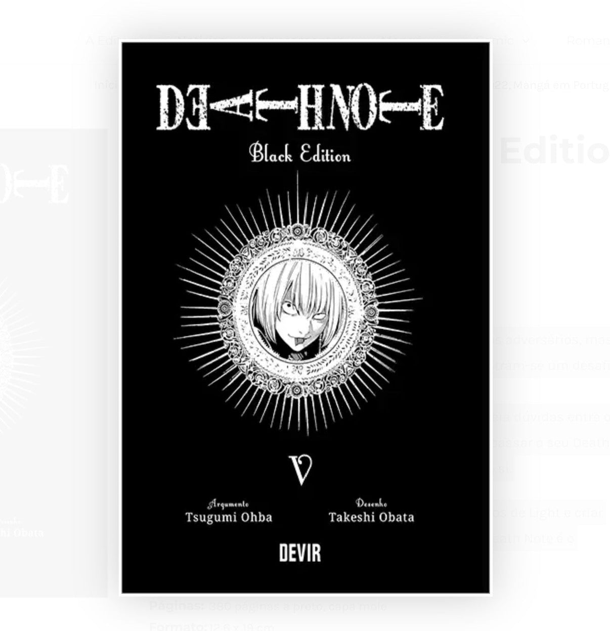 Death Note Black Edition 5 Mangá em Portugûes, Tsugumi Ohba e Takeshi ...