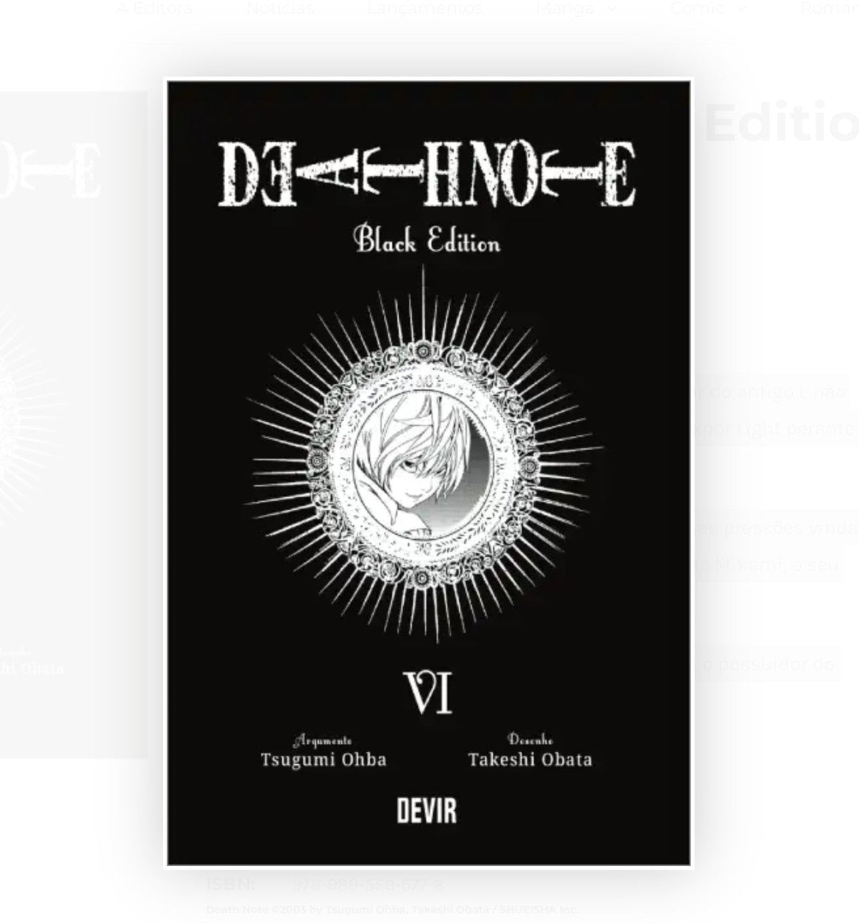 Death Note Black Edition 6 Mangá em Portugûes, Tsugumi Ohba e Takeshi ...